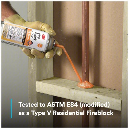 3M FB-FOAM-ORANGE Fire Block Sealant Caulk, Orange, Non-Slump, 12 oz A ...