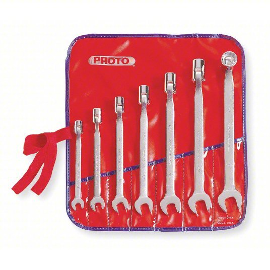 Proto J1270A Combination Wrench Set Alloy Steel, Satin, 7 Tools, 3/8 i ...
