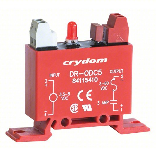 Crydom DR-ODC5 Output Module DIN-Rail & Surface Relay Mounting, 4 Pins — KVM Tools Inc.