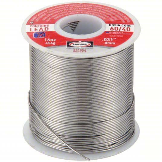 Harris 331856 Solder Wire 1/32 in x 16 oz, 60/40, 60%Tin, 40% Lead — KVM Tools Inc.
