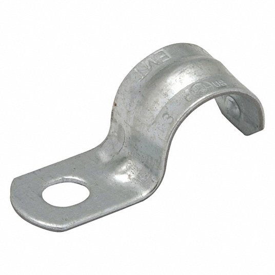Raco 2082 Conduit & Pipe Strap Clamp, One-Hole 1/2 in Trade Size, Stee ...