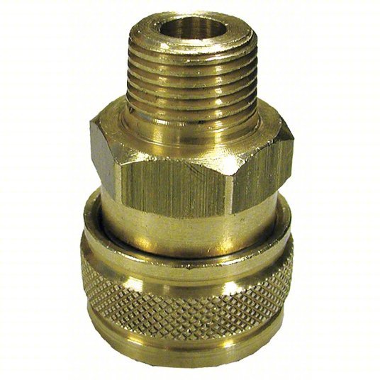 KVM Tools AL-QC3/8MB Ball Quick Coupler 3/8 in (M)NPT — KVM Tools Inc.