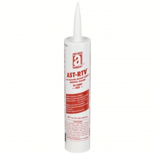 Anti-Seize 27105 RTV Gasket Maker AST-RTV, 10.3 oz, Cartridge, Red ...