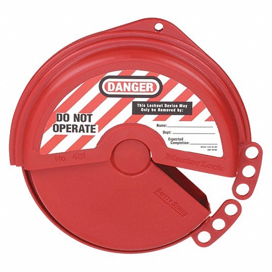 Master Lock 481 Gate Valve Lockout Collapsible Gate Valve Lockout, For ...