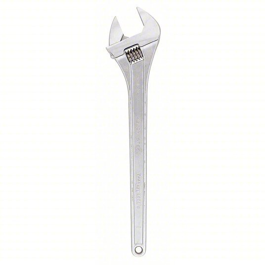 Channellock 824 Adjustable Wrench Alloy Steel, Chrome, 24 in Overall L ...