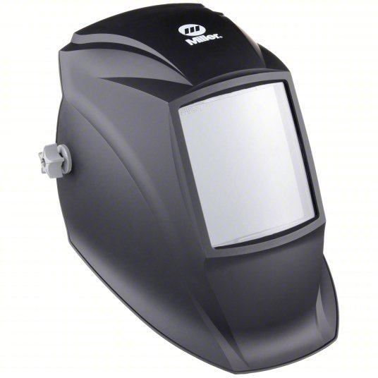 Miller 238497 Welding Helmet Passive, 0 Arc Sensors, Black, W10, 4 in ...