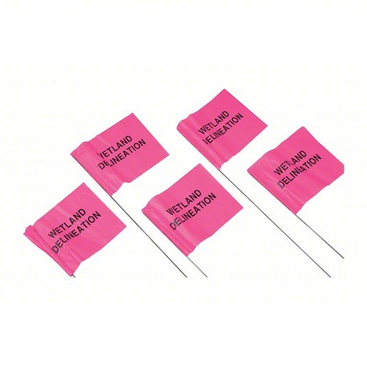 Presco 4521PGBK381-200 Marking Flag 4 in x 5 in, Fluorescent Pink, 100 ...