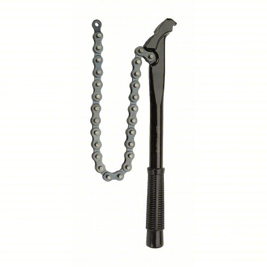 Proto J801 Chain Wrench Satin, For 4 in Outside Dia, 16 1/2 in Chain L ...