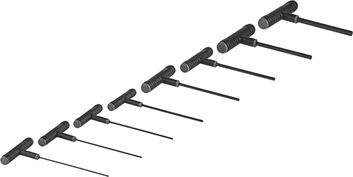 McMaster 4973A71 Black-Oxide Steel T-Handle Hex Key 8-Piece Set, Ultra ...