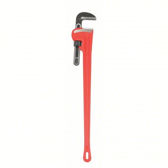 Ridgid 48 Heavy-Duty Pipe Wrench Cast Iron, 6 in Jaw Capacity, Serrate ...