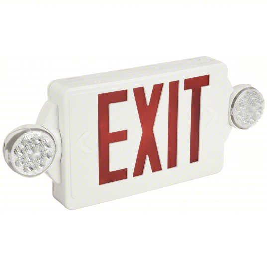 Lithonia LHQM LED R HO Exit Sign with Emergency Lights White, 2 Faces ...