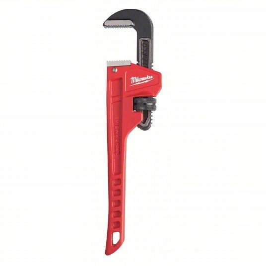 Milwaukee 48-22-7110 Pipe Wrench Alloy Steel, 1 1/2 in Jaw Capacity, S ...