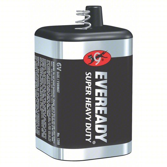 Energizer 1209 Lantern Battery Spring, 1 Ah Capacity, 4.06 in Ht, 2.56 ...