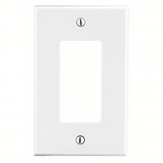 Hubbell P26W Rocker Wall Plate Decorator-Rocker, Plastic, White, 1 Out ...