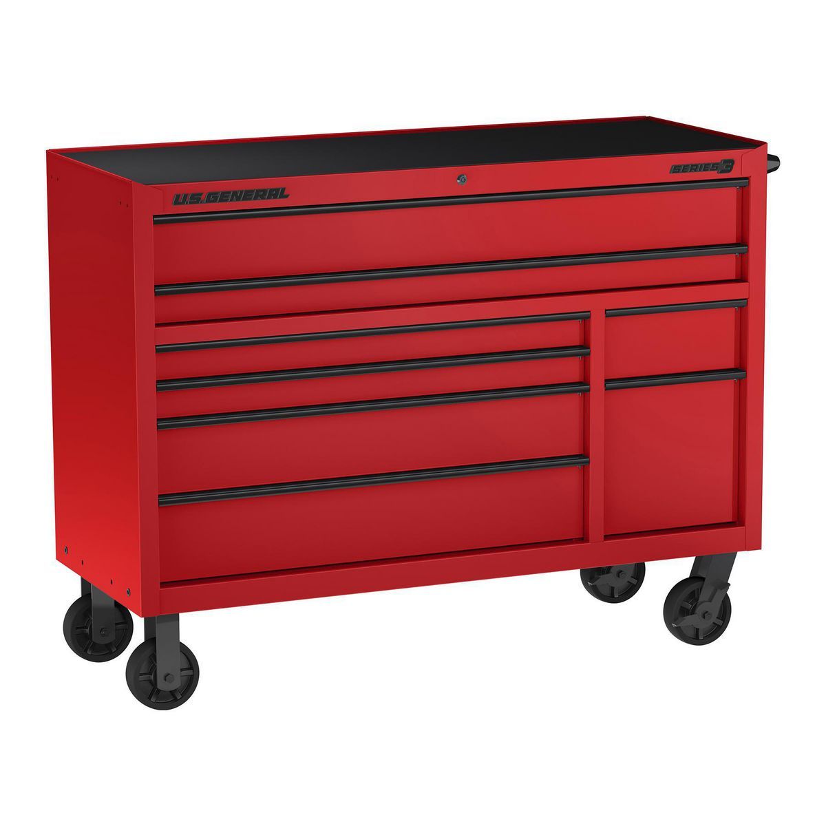 KVM Tools US General KV58714 56 in. x 22 in. Roll Cab, Series 3, Red ...