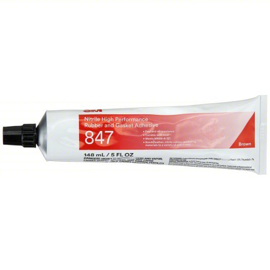 3M 847 Gasket Adhesive, 5 fl oz, Tube, Brown, Oil Resistant — KVM Tools ...