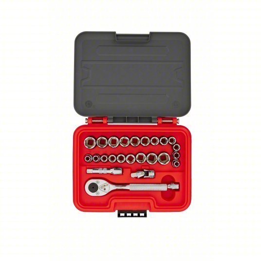 Proto J52325S Socket Set 3/8 in Drive Size, 25 Pieces, 5/16 in to 3/4 ...