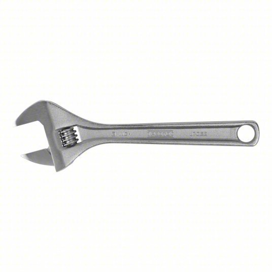 Proto J708B Adjustable Wrench Alloy Steel, Chrome, 8 5/32 in Overall L ...