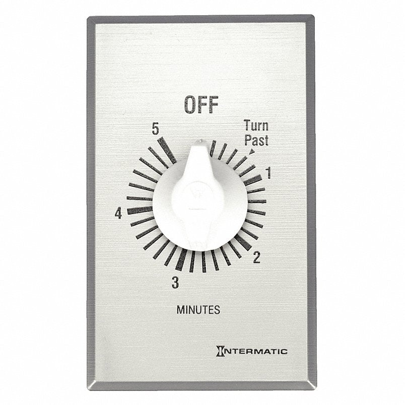 Intermatic FF5M Spring-Wound Timer: 0 to 5 min, Silver, 20 A Max. Amps ...