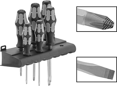 McMaster 7359A81 6 Piece Screwdriver Set with Slip-Resistant Tip — KVM ...