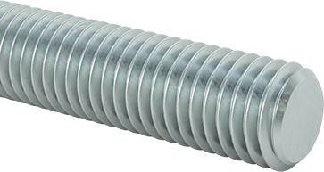 McMaster 99067A254 Medium-Strength Threaded Rod Class 8.8 Zinc-Plated ...