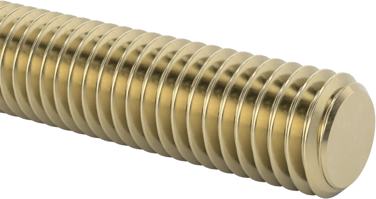 McMaster 99086A129 Grade B7 Medium-Strength Steel Threaded Rod Zinc Ye ...