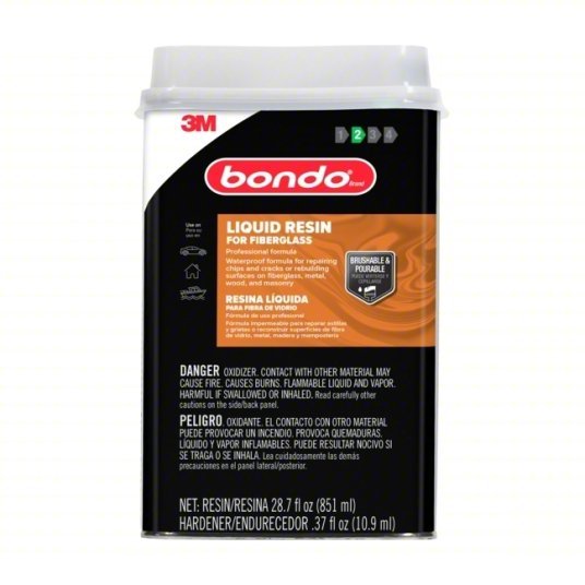 Bondo 402 Fiberglass Resin Polyester, Tan, Concrete/Fiberglass/Metal/W ...
