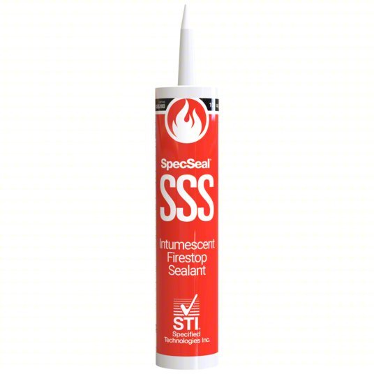 STI SSS100 Fire Barrier Sealant Caulk, Red, Intumescent, Watertight ...