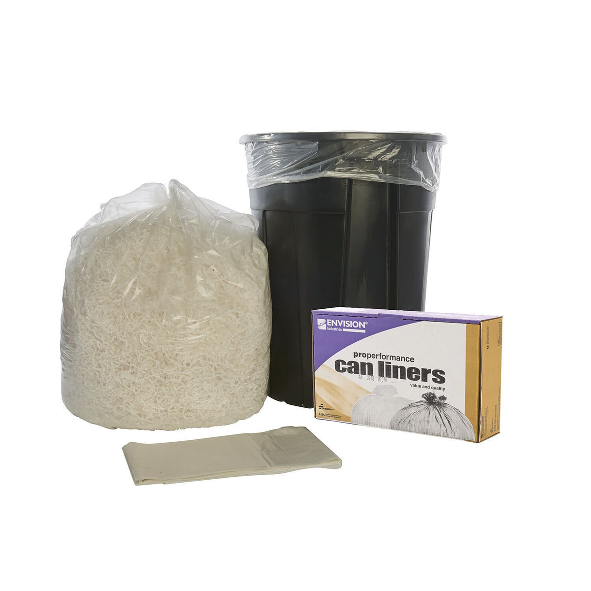 Ability One 8105-00-NIB-1323 Trash Bags 33 gal Capacity Clear PK125 ...