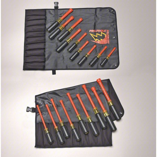 Salisbury S25922 Insulated Nut Driver Set, SAE, 3 In, 9 Pc — KVM Tools Inc.