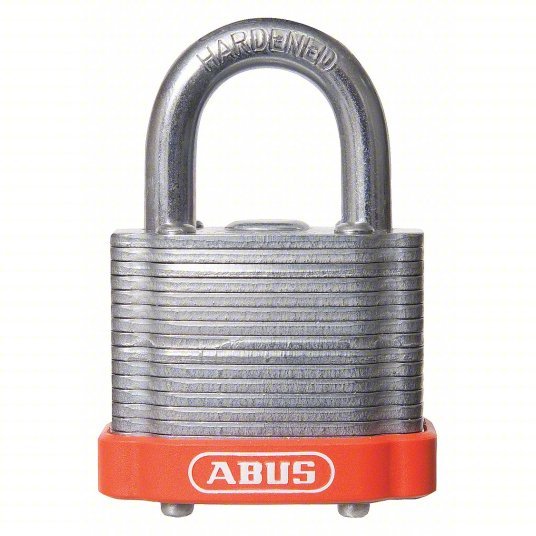 Abus 19325 Keyed Padlock, Open, Rectangular Steel Body, Hardened Steel ...