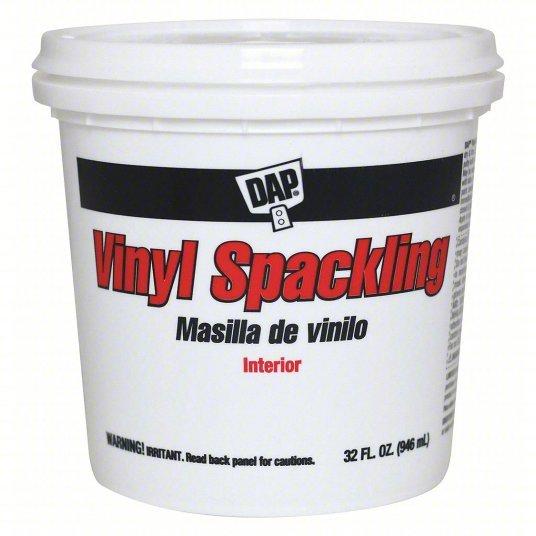 DAP 12132 Spackle Vinyl Spackling, 32 oz Container Size, Pail, White ...