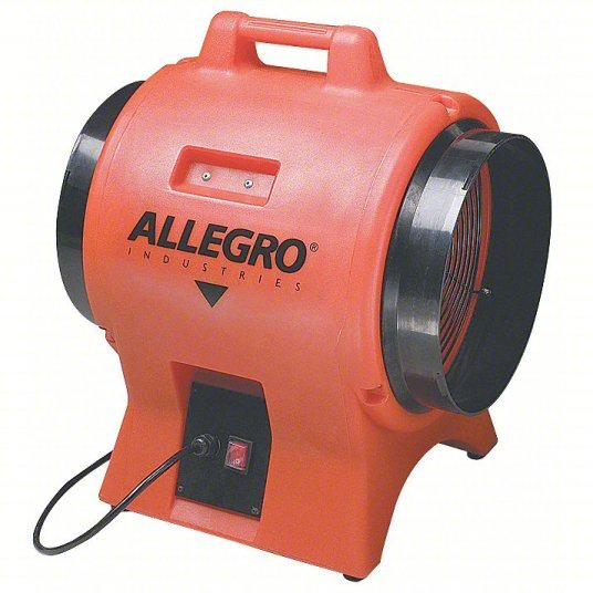 Allegro 9539-12 Confined Space Fan 115V AC, 12 in Duct Dia, 1 hp, 3,40 ...