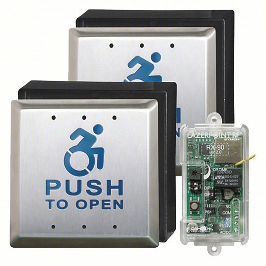 Camden CM-RFK45/A4 ADA Pushplate Kinetic Switch Kit 900 MHz No-Battery ...