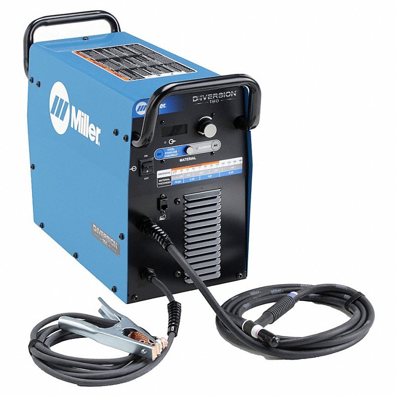 Miller 907627 Tig Welder, Diversion 180 Series, 120/240V AC, 180 Max ...