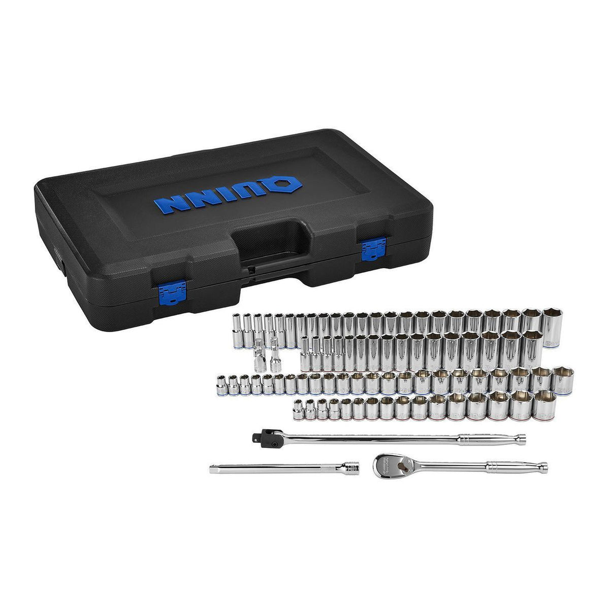 Quinn 70253 1/2 in. Drive, SAE and Metric Master Socket Set, 83-Piece ...