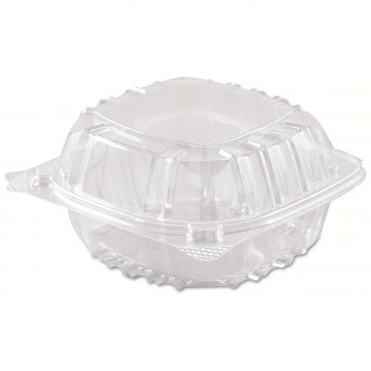 Dart C57PST1 Carry-Out Food Container, 21 oz Capacity, Clear Square, P